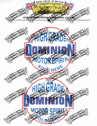 Dominion Motor Spirit Logo | Machinery Decals