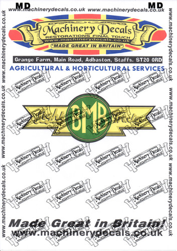 BMB PLOWMATE AND CULTMATE DECALS SET | Machinery Decals