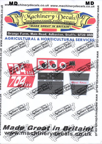 WHEELHORSE 704 DECAL SET | Machinery Decals