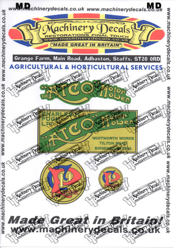 ATCO STANDARD MOWER DECALS SET | Machinery Decals