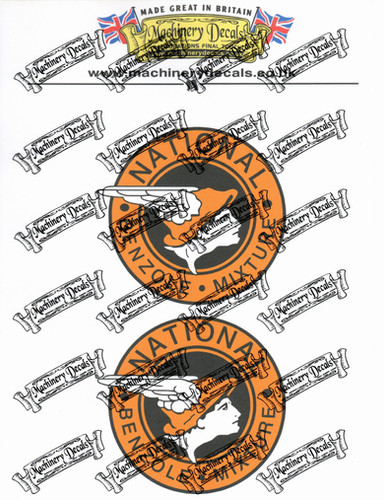 NATIONAL BENZOLE MIXTURE LOGO's | Machinery Decals