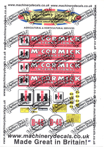 McCORMICK INTERNATIONAL B45 BALER DECALS | Machinery Decals