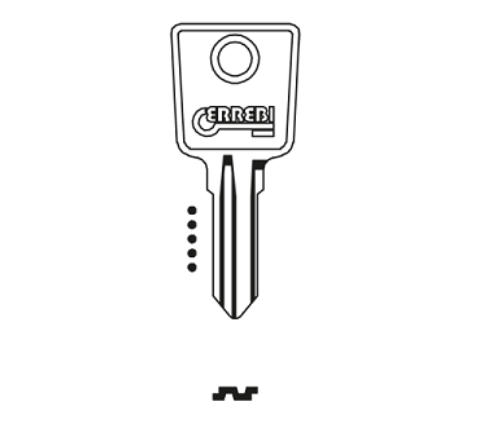 LAS LAS9N Errebi Key Blank (HD LAS1 / SILCA LS13 / ORION LAS21 / ILCO ...
