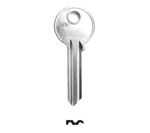 RST UNV6 Universal 6 Pin Key Blank - Brass Nickel Plated (U6D/UL2/UL054 ...