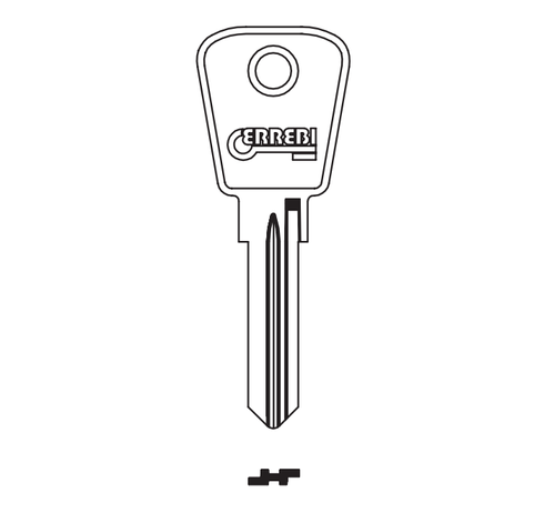 L&F LF33 Errebi Key Blank (JMA LF-26 / SILCA LF56 / HD LF64 / ORION LF8)