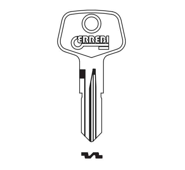 L&F LF17R Cylinder Key Blank (SILCA LF12 / JMA VO1 / ORION LF22) | THM