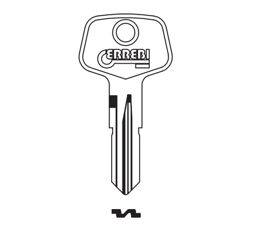 L&F LF17R Cylinder Key Blank (SILCA LF12 / JMA VO1 / ORION LF22) | THM