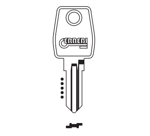 LF23 Errebi Cylinder Key Blank (LF8 / LF93 / LF24 / LF22) | THM