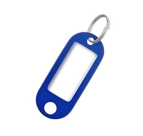 Blue Plastic Key Tags - Pack of 100 | THM