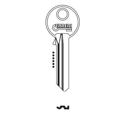 Era ERA2 Errebi Cylinder Key Blank (Silca ER2 / HD ER6 / JMA ER-2D) - THM