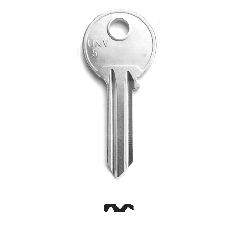 RST UNV5 Universal 5 Pin Key Blank - Brass Nickel Plated (U5D/UL1/UL050 ...