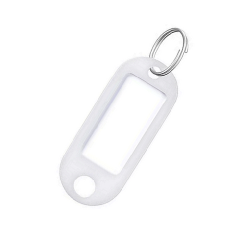 White Plastic Key Tags - Pack of 100 | THM