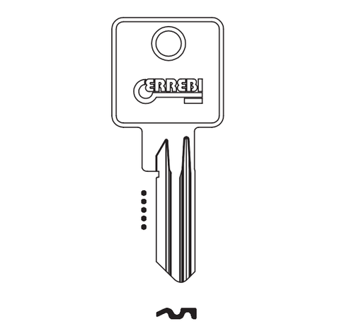 Tok Winkhaus TK5SL Errebi Cylinder Key Blank | THM