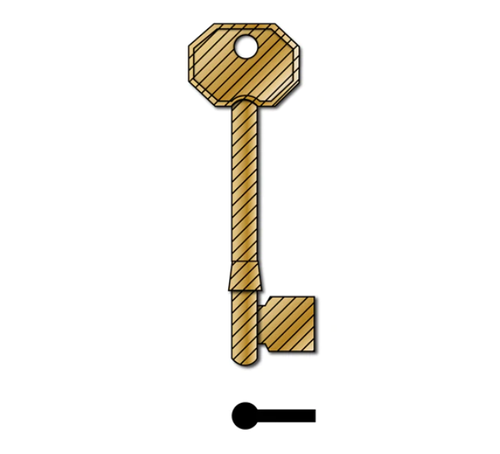 Era TS404 Solid Brass Mortice Key Blank For Era Fortress-5G | THM