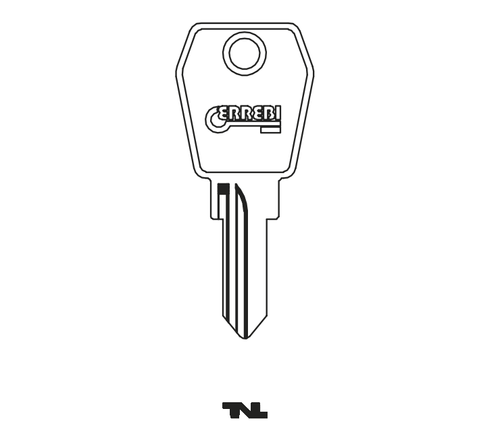 L&F/Euro Locks EL3R Errebi Cabinet Key Blank (EU5R / EU-2 / EU5R ...