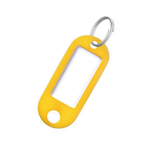 Yellow Plastic Key Tags - Pack of 100 | THM