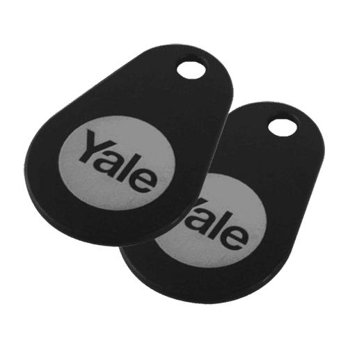 YALE Smart Lock Key Tag - Black - Twin Pack | THM