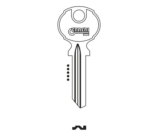 Gibbons GI1 Errebi Key Blank (Silca GN1 / JMA GIB-1D / HD 137B / Orion ...