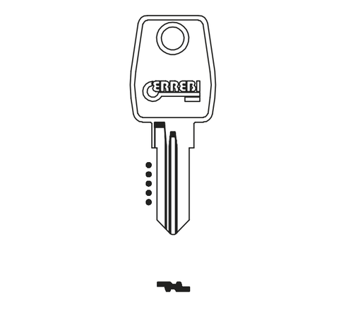 L&F/Euro LF25R Errebi Key Blank (JMA LF-11D / HD LF43 / SILCA LF23R ...