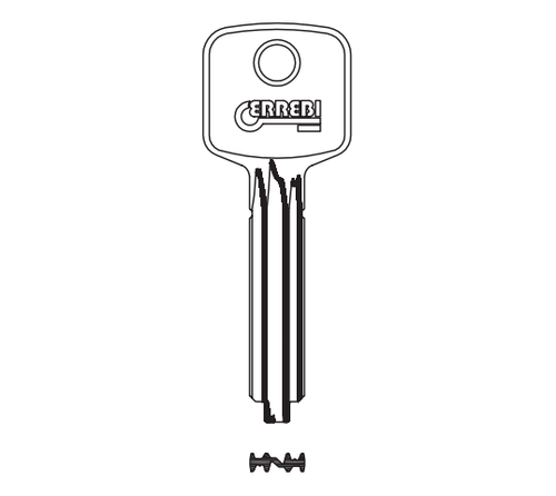 Brisant Ultion BRS2 Errebi Cylinder Key Blank - U12 / U13 (JMA BRN-2D ...