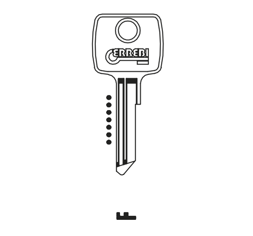 L&F/Euro Locks LF24R Errebi Key Blank (JMA LF-5 / HD LF14 / Silca LF11 ...