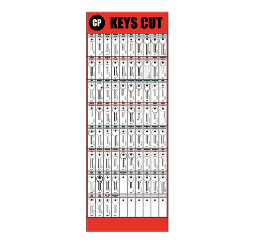 CP Popular Cylinder Key Blank Board | THM