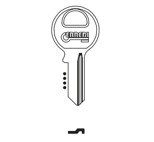 Squire SQ4PD Errebi Key Blank (SILCA SQ1 / JMA SQ-1 / HD 43 / SQU10) | THM