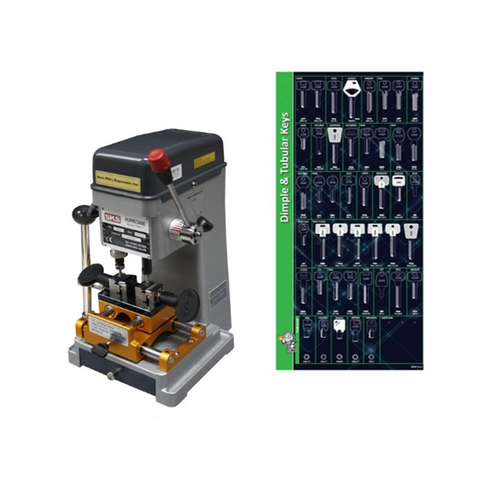 SKS Hurricane Dimple Key Cutting Starter Package with Key Board - THM