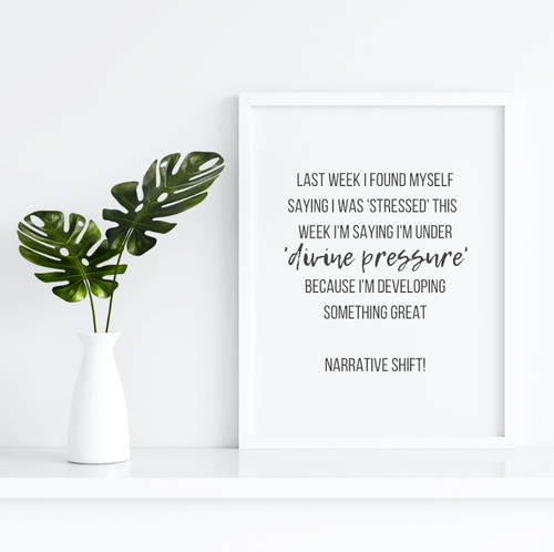 Divine Pressure - A4 or Postcard | The Purposeful Life