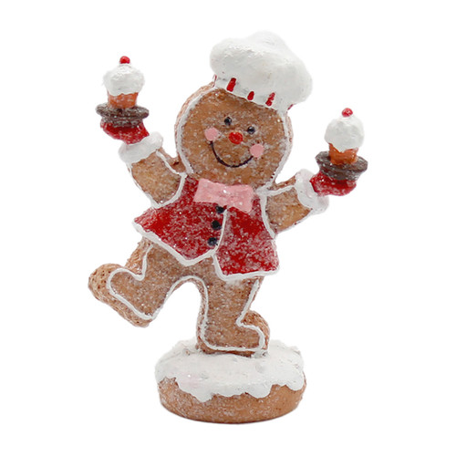 Red Vest Resin Gingerbread Man | Artisan Home