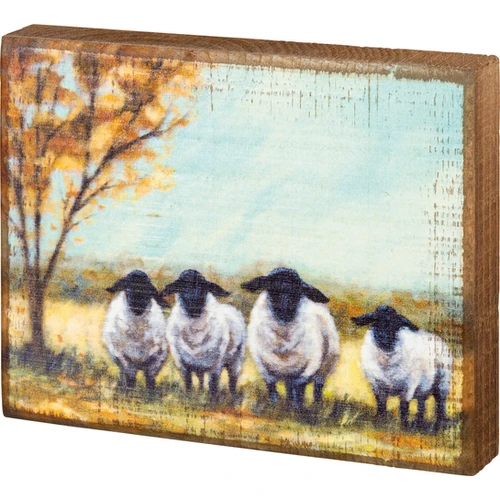 Fall Sheep Block Sign | Artisan Home