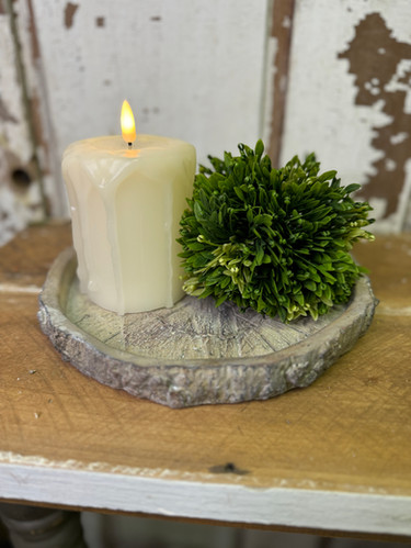 Cement Log Dish | Artisan Home