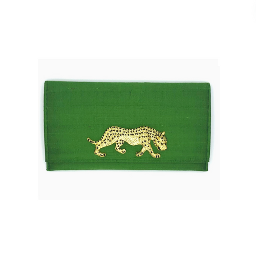 Leopard Clutch | Emerald | Snappy Turtle
