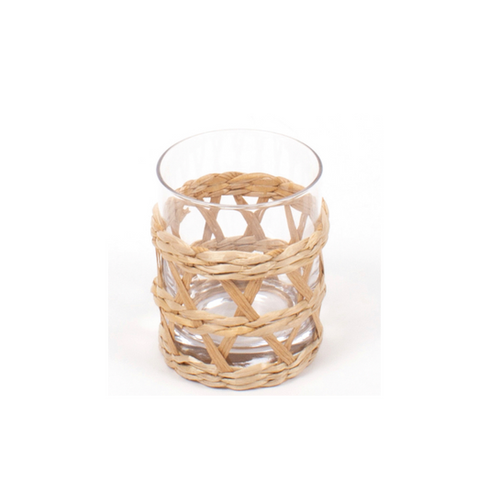 Rattan Old Fashioned Glass | Snappy Turtle