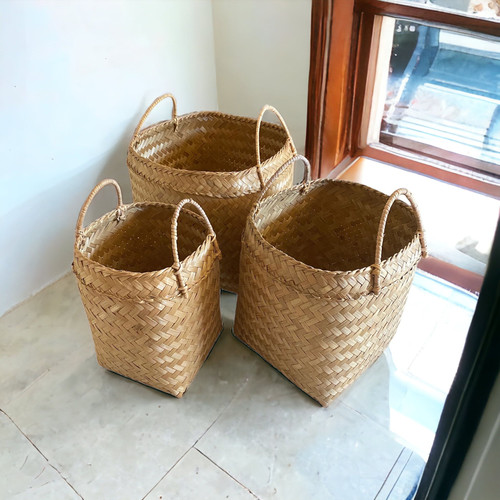Balinese bamboo basket (set of 3) | MERAKI