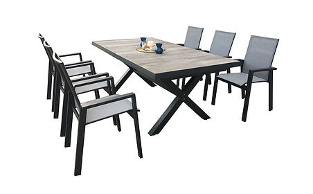 PALM POP-UP Dining Table w/Ceramic Glass Top | Solara Hot Tub Patio