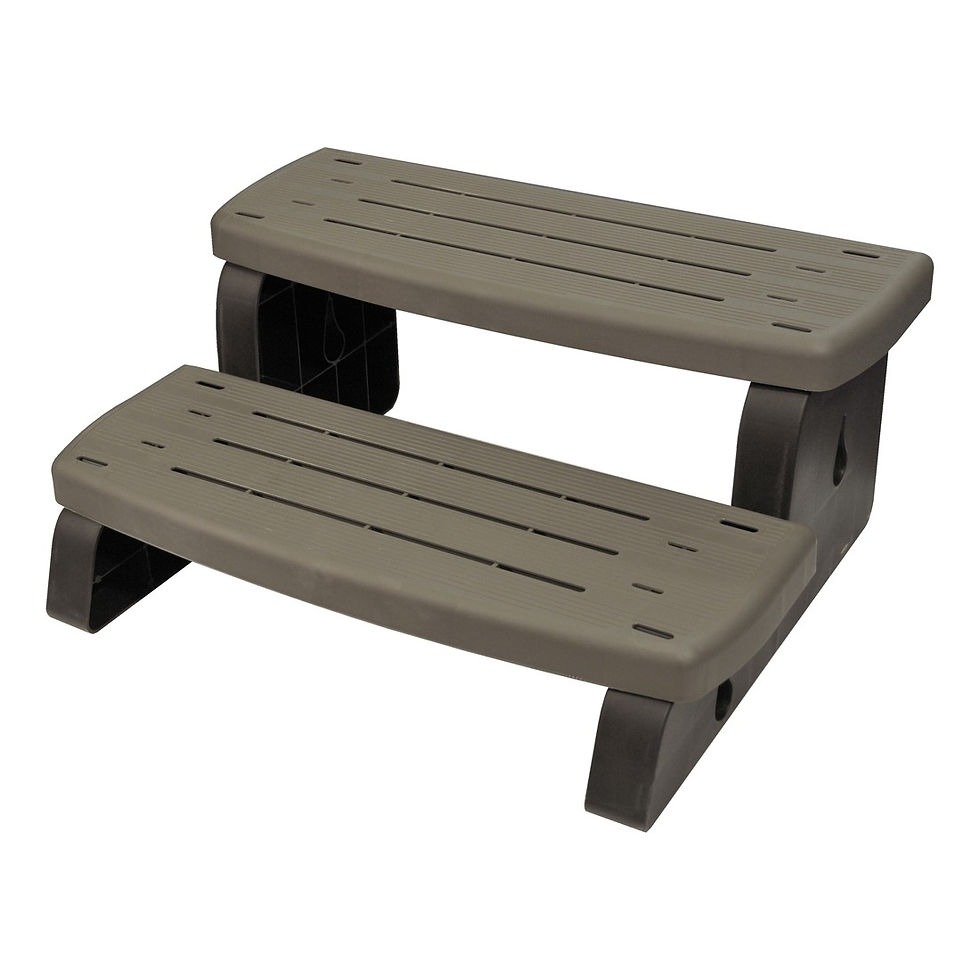 Leep Hot Tub Steps | Solara Hot Tub Patio