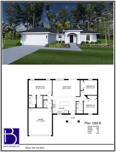 Plan 1282 B | Home Designs