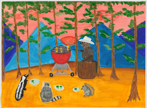 Cowboy Cookout Art Print | Srimoyee Handmade