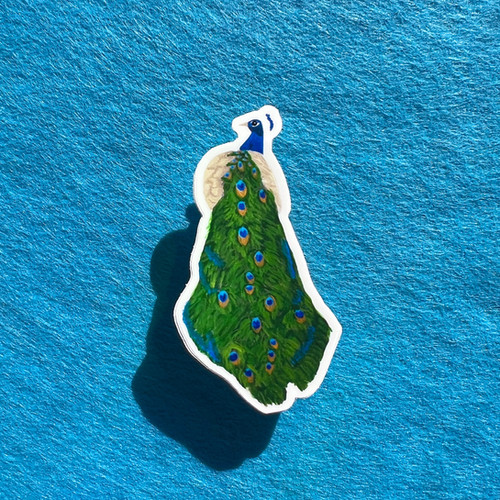 Peacock Sticker | Srimoyee Handmade