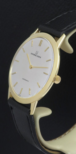 Solid 18ct Gold ultra thin Universal Geneve Deluxe Microrotor Automatic ...