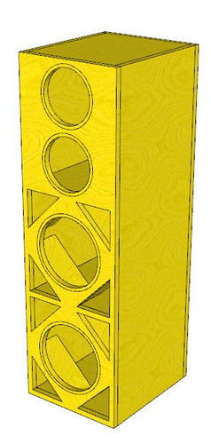 Projeto Caixa De Som Torre 3 Vias Full Box Duto Triangulo Retangular ...