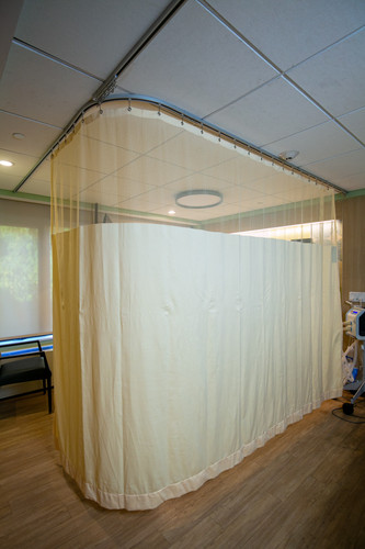 Hospital curtain in Brushed yarn solid | Custom Drapery