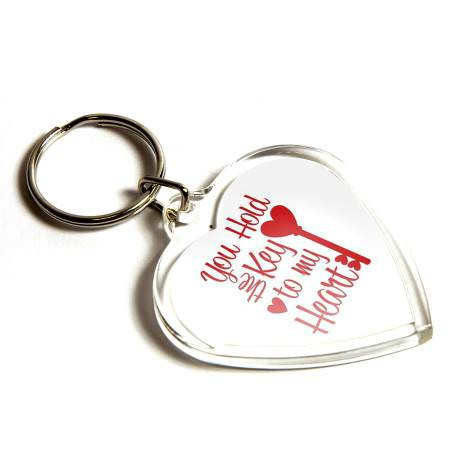 Heart Shaped Acrylic Keyrings | Solutions Giant