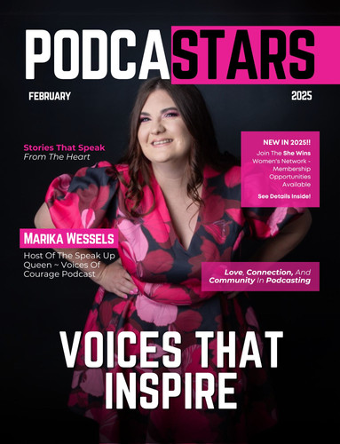PODCASTARS Magazine | February 2025 Edition | She Rises Studios