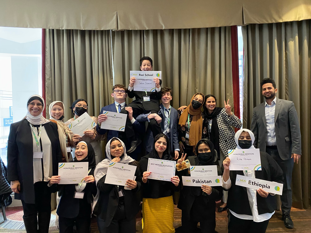 Razi School takes 1st place at the Global Citizen Model UN Conference