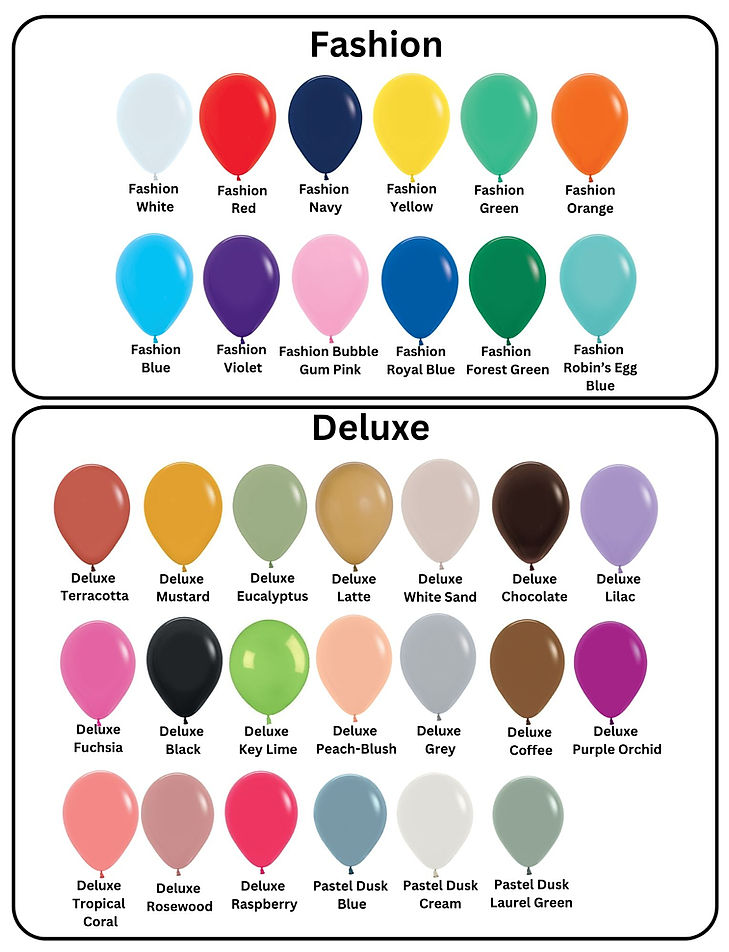 COLOR CHART | Party Paradise