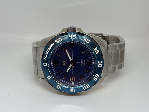 Seiko 5 Sports Automatic 24jewels Blue Countdown | AresWatchMexico