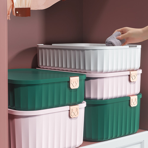 Organisaed labelled storage boxes for underwear etc. | She Creates.co