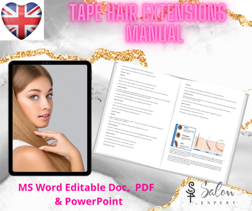 Tape Hair Extensions Editable Training Manual | Salonexpert